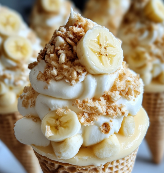 Banana Pudding Cheesecake Cones - Best Of Recipes