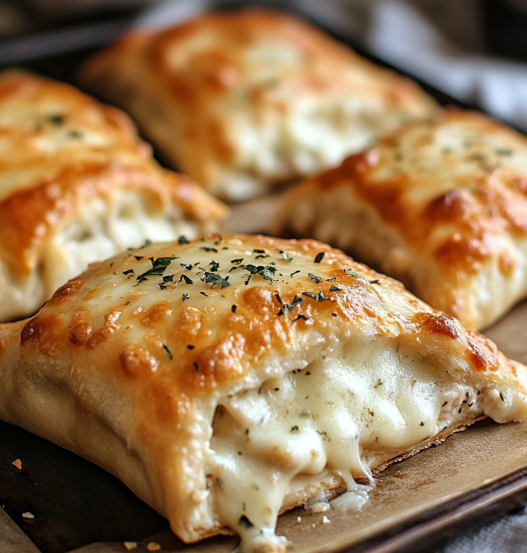 Baked Chicken Alfredo Calzones - Best Of Recipes